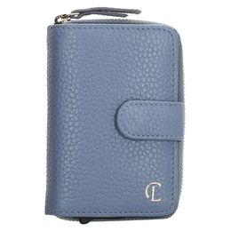 Charm Leder-Geldb&ouml;rse in Blau - (B)7 x (H)11 x (T)3 cm - 59% | Portemonnaies-etuis