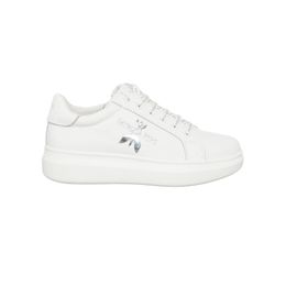 Patrizia Pepe Leder-Sneakers in Wei&szlig; - 63% | Gr&ouml;&szlig;e 37 | Damen-sneakers