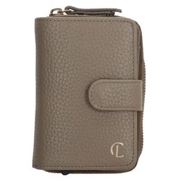 Charm Leder-Geldb&ouml;rse in Taupe - (B)7 x (H)11 x (T)3 cm - 71% | Portemonnaies-etuis