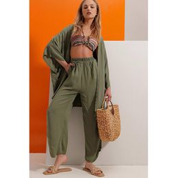 Trend Alacati 2tlg. Outfit "Trend Ala&ccedil;at Stili" in Khaki - 52% | Damen-pullover-cardigans