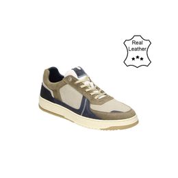 Bullboxer Leder-Sneakers in Grau/ Taupe - 62% | Gr&ouml;&szlig;e 43 | Herrensneakers