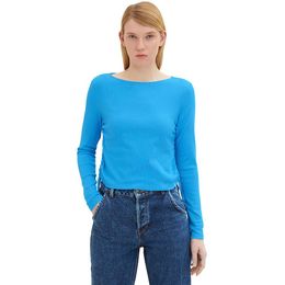 Tom Tailor Longsleeve in Blau - 42% | Gr&ouml;&szlig;e XL | Damen-tops