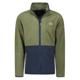 Geographical Norway Fleecepullover "Touki" in Khaki/ Dunkelblau - 55% | Gr&ouml;&szlig;e XL | Herren-fleece
