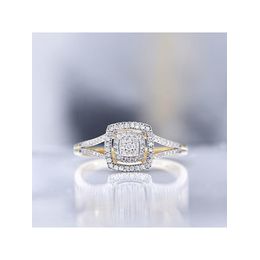 CARATELLI Gold-Ring "Rosie" mit Diamanten - 74% | Gr&ouml;&szlig;e 56 | Schmuck