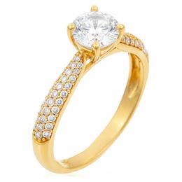 CARATELLI Gold-Ring "Tawo" mit Diamanten und Edelstein - 68% | Gr&ouml;&szlig;e 52 | Schmuck