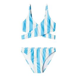name it Bikini in Hellblau/ Wei&szlig; - 46% | Gr&ouml;&szlig;e 110/116 | Kinder-bademode