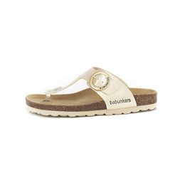 BABUNKERS Family Zehentrenner in Gold - 57% | Gr&ouml;&szlig;e 37 | Damen-sandalen