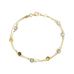 CARATELLI Gold-Armkette "Colormix" mit Edelsteinen - 76% | Schmuck