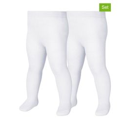Playshoes 2er-Set: Thermo-Strumpfhosen in Wei&szlig; - 34% | Gr&ouml;&szlig;e 122/128 | Babysocken-strumpfhosen