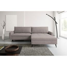 WERK2 Ecksofa &raquo;Figo inkl. Bettfunktion und Bettkasten, bequem, Breite 273cm, L-Form&laquo; Moderne, teilmassive Polsterecke, Komfortpolsterung und losen 