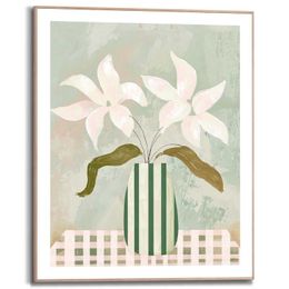 Reinders Poster &raquo;Abstract Table Flowers&laquo; Wohnzimmer - Blumen - Vase - Gr&uuml;n - MDF - Blumen und Pflanzen gr&uuml;n