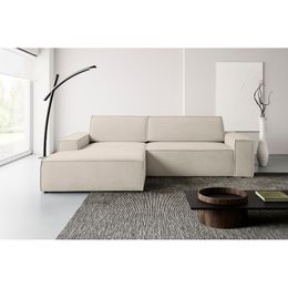 WERK2 Ecksofa &raquo;Treviso bequem, mit Bettfunktion und Bettkasten, Breite 267cm, L-Form&laquo; Moderne, teilmassive Polsterecke, Komfortpolsterung und losen 