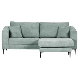CARRYHOME Ecksofa, Olivgr&uuml;n, Textil, Buche, massiv, 2-3-Sitzer, F&uuml;llung: Polyetherschaumkern, Ottomane rechts, seitenverkehrt montierbar, L-Form, 212x155 cm, Stoffauswahl, R&uuml;cken echt, haustierfreundlicher Bezug, Wohnzimmer, Sofas & Couches, Wohnlandschaften, Ecksofas