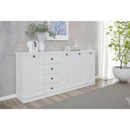 Home Affaire Sideboard &raquo;&Ouml;rebro&laquo; Kommode, zeitloser Landhausstil, mit Vollauszug wei&szlig;