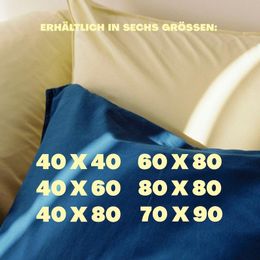 Schlafgut Kissenbezug &raquo;EASY JERSEY Kissenh&uuml;lle 100% Baumwolle, weicher Edel-Jersey, b&uuml;gelfrei&laquo; mit farblich angepasstem Rei&szlig;verschluss, pflegeleicht, formstabil