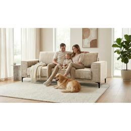 OTTO home 3-Sitzer &raquo;OLAND, B: 224 cm - Skandi-Design&laquo; Struktur, Flachgewebe, Luxus-Microfaser, Boucle 100% Polyester