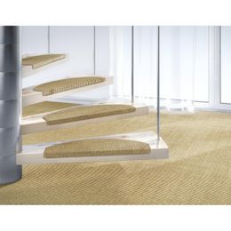 Dekowe Stufenmatte &raquo;Mara S2&laquo; halbrund 5 mm H&ouml;he 100% Sisal, gro&szlig;e Farbauswahl, selbstklebend, auch als Set 15 St&uuml;ck beige Sisal