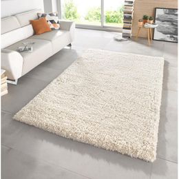 Hanse Home Hochflor-Teppich &raquo;Venice&laquo; rechteckig 45 mm H&ouml;he meliert, Shaggy, dichter Flor, Uni, robust, Langflor, Wohnzimmer beige Kunstfaser