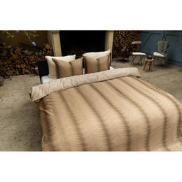 Kayori Wendebettw&auml;sche &raquo;Oketo&laquo; 2 Stk. Hergestellt aus Bio-Baumwollsatin braun Mako-Satin, Obermaterial: 100% Baumwolle