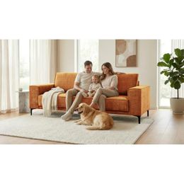 OTTO home 3-Sitzer &raquo;OLAND, B: 224 cm - Skandi-Design&laquo; Struktur, Flachgewebe, Luxus-Microfaser, Boucle 100% Polyester