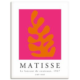 Artland Wandbild &raquo;Matisse der Messerwerfer - orange&laquo; Muster 1 Stk. tlg. als Alubild, Leinwandbild, Poster, Wandaufkleber in verschied. Gr&ouml;&szlig;en Leinwand