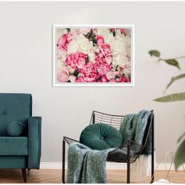 queence Bild &raquo;Ruth&laquo; Blumen Foto Pflanzen Pflanzenbilder 1 Stk. tlg. HD Premium Poster-Druck inkl. Holzrahmen rosa Acrylglas, Holz, Papier