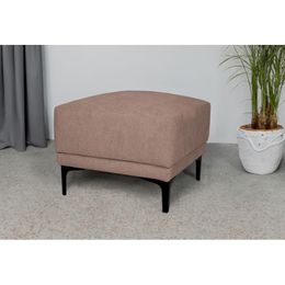 OTTO home Polsterhocker &raquo;Xander&laquo; 1 Stk. tlg. Breite 58 cm, Soft-Touch Chenille, schwarze Metallf&uuml;&szlig;e braun 90% PES, 10% NY