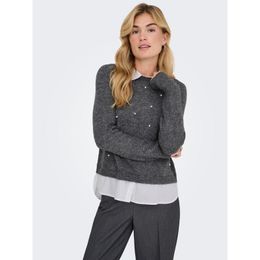 Only Damen Only Strickpullover &raquo;ONLDOLLY LS WOVEN MIX PEARL PULL CC KNT&laquo; S