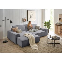 Home Affaire &raquo;NEU: SHERWOOD XXL 284, Big-Sofa L-Form, tiefe Sitzfl&auml;che 95 cm, Cord&laquo; Recamiere rechts/links, als Schlafsofa stellbar, Cord u. 
