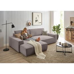 Home Affaire &raquo;NEU: SHERWOOD XXL 284, Big-Sofa L-Form, tiefe Sitzfl&auml;che 95 cm, Cord&laquo; Recamiere rechts/links, als Schlafsofa stellbar, Cord u. 