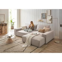 Home Affaire &raquo;NEU: SHERWOOD XXL 284, Big-Sofa L-Form, tiefe Sitzfl&auml;che 95 cm, Cord&laquo; Recamiere rechts/links, als Schlafsofa stellbar, Cord u. 