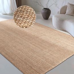 my home Teppich &raquo;Avot Juteteppich&laquo; rechteckig 10 mm H&ouml;he 100% Jutefaser, L&auml;ufer, Esszimmer, Wohnzimmer, Skandi Jute