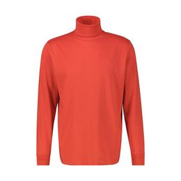 Lerros Herren Lerros Sweatshirt &raquo;Langarmshirt mit Rollkragen in &Uuml;bergr&ouml;&szlig;en&laquo; rot 3XL