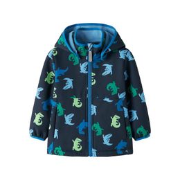 name it Jungen Softshelljacke &raquo;NMMMALTA05 SOFTSHELL JACKET AOP FO&laquo; mit Kapuze Dekorative, reflektierende Details 128
