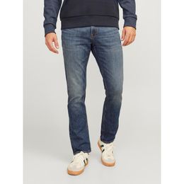 Jack & Jones Jack & Jones Herren Regular-fit-Jeans &raquo;JJICLARK im Used-Look, Stretchkomfort und niedrige Leibh&ouml;he&laquo; Baumwollmischung, regular fit blau 31, L&auml;nge 32