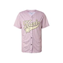 Karl Kani Damen T-Shirt &raquo; Woven Signature Pinstripe Baseballshirt&laquo; 1 Stk. XS