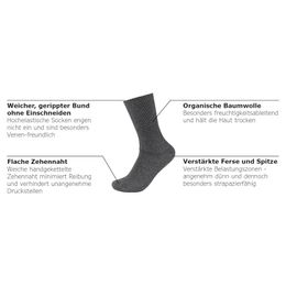 Camano Herren Socken &raquo;comfort&laquo; 4 Paar, 4 Paar tlg. superweiche B&uuml;ndchen, venenfreundliche Socken 39-42
