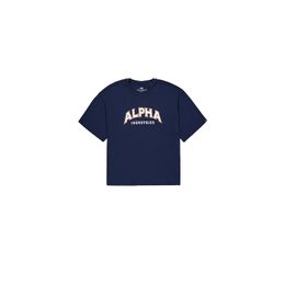 Alpha Industries Damen T-Shirt &raquo;College T-Shirt&laquo; blau XS