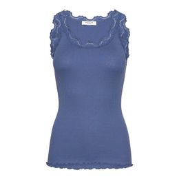 rosemunde Damen rosemunde Spitzentop &raquo;Babette Silk Top&laquo; Vintage-Spitzenbesatz, mit Rundhalsausschnitt, hoher Seidenanteil L