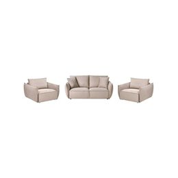 Beliani 3-tlg Sitzgruppe KUNES in Beige | Gr.: onesize