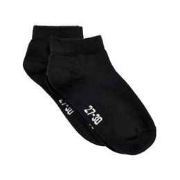 Minymo Kinder Socken "Ankle sock low cut (2-pack)" in Schwarz | Gr.: 23-26