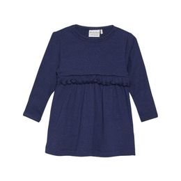 Minymo Kinder-Midikleid "Dress LS Rib" in Blau | Gr.: 62