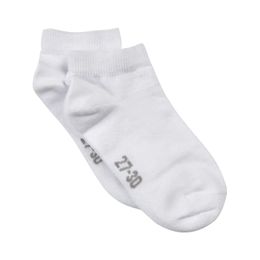 Minymo Kinder Socken "Ankle sock low cut (2-pack)" in Wei&szlig; | Gr.: 27-30