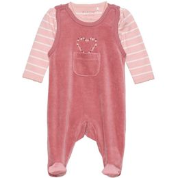 FIXONI Kinder Langarmbody "Body LS w.Velour Romper" in Rot | Gr.: 50