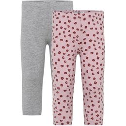 Minymo Kinder Leggings "Capri Leggings (2-pack)" in Grau | Gr.: 128