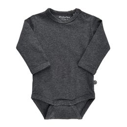 Minymo Kinder Langarmbody "Body LS-Solid" in Grau | Gr.: 50