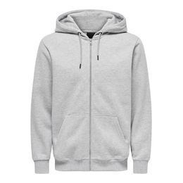 Only & Sons ONLY & SONS Kapuzenpullover in Light Grey Melange | Gr.: XL