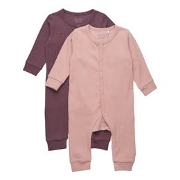 Minymo Outdoor Overall "Jumpsuit LS (2-pack)" in Rosa | Gr.: 74