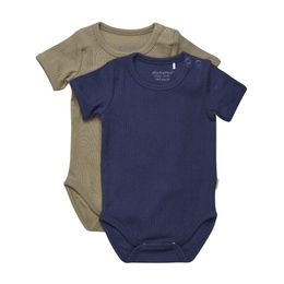 Minymo Kinder Kurzarmbody "Body SS (2-pack)" in Blau | Gr.: 56