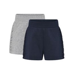 Minymo Kinder Sweat Pants "Basic Sweat Shorts (2-pack)" in Blau | Gr.: 86